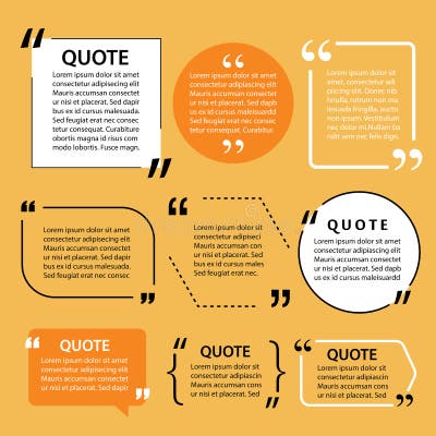 Modern Quote Text Template Design Stock Vector - Illustration of ...