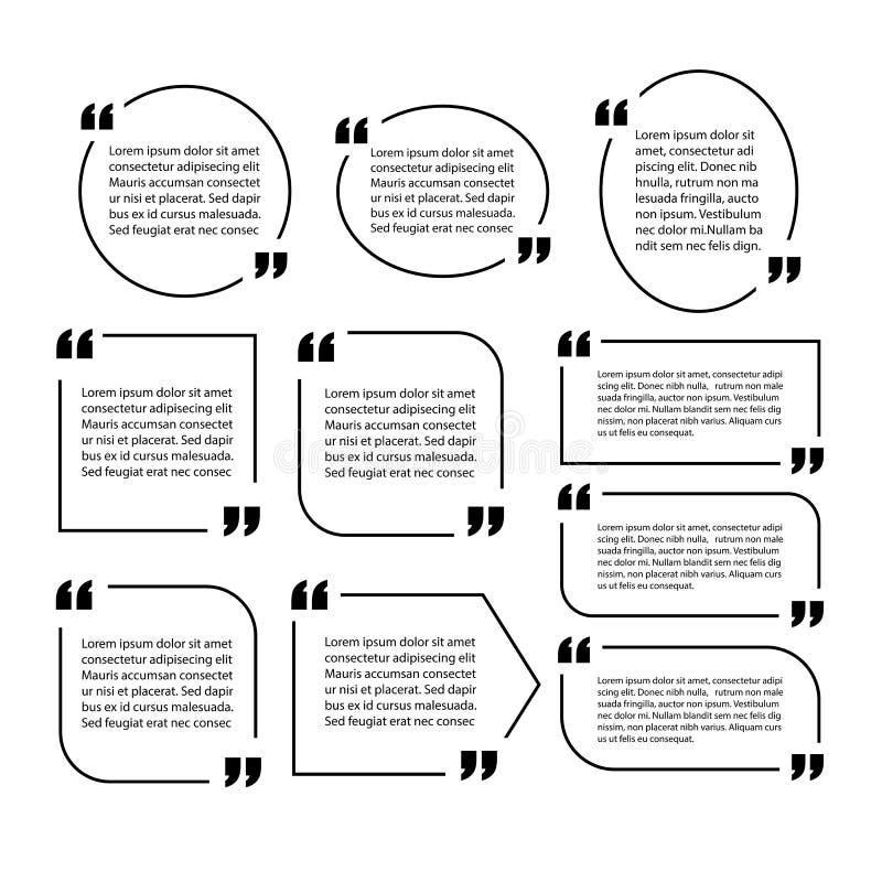 Modern Quote Text Template Design Elements Stock Vector - Illustration ...