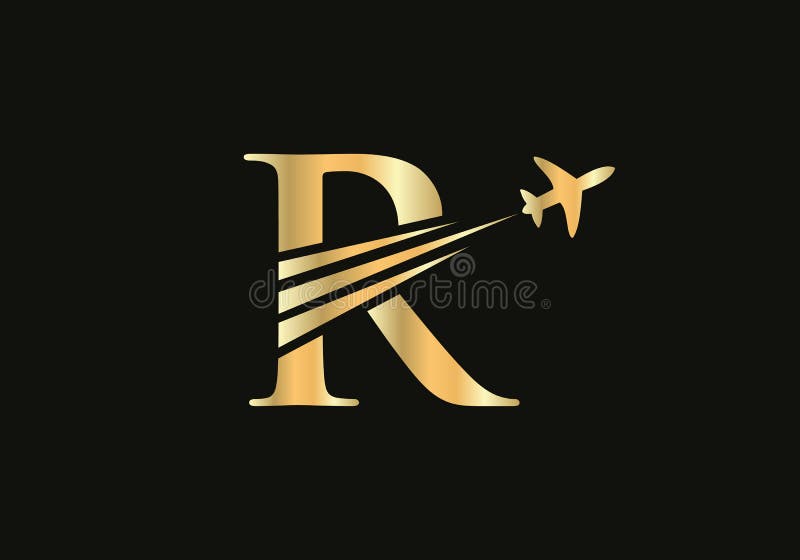 Modern R Letter Travel Logo Design Concept Vector. R Travel Logo Stock ...
