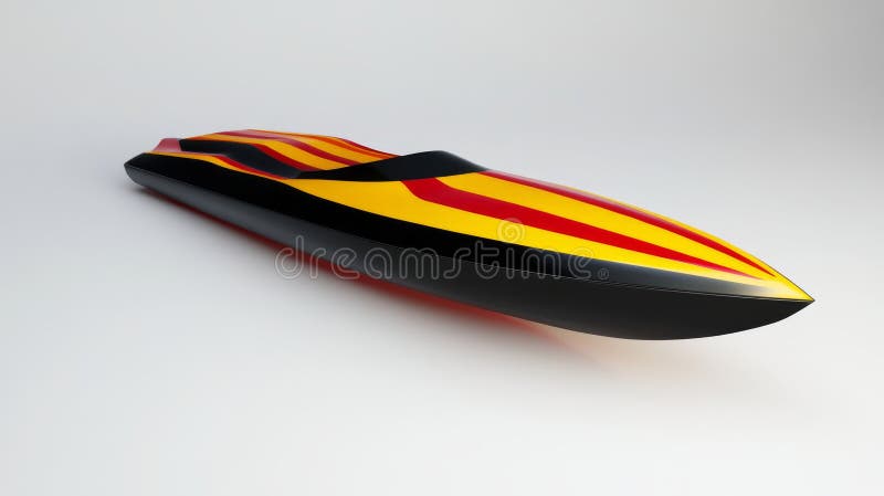 Modern Racing Boat on a Minimalist Background Stock Image - Image of ...