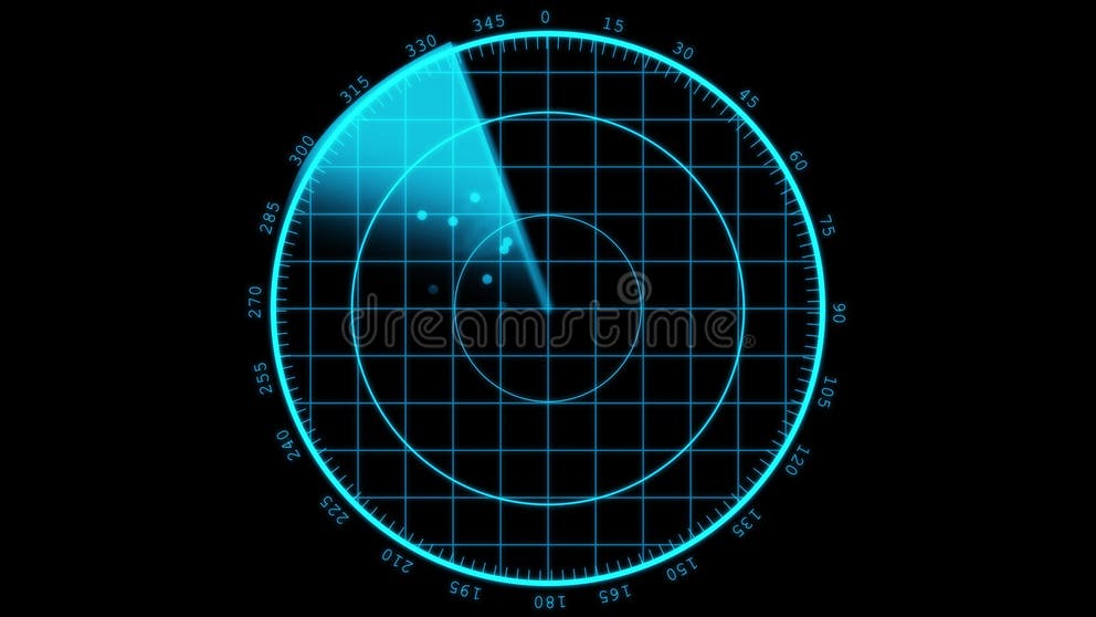 Modern Radar Sreen Display. Stock Illustration - Illustration of search ...