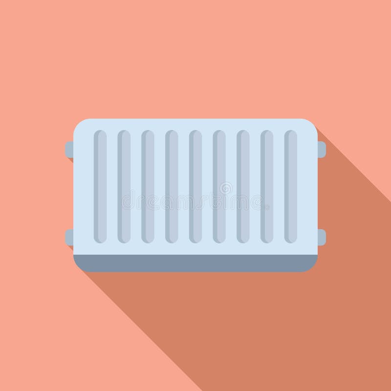 Modern Radiator Icon on Warm Background Stock Vector - Illustration of ...