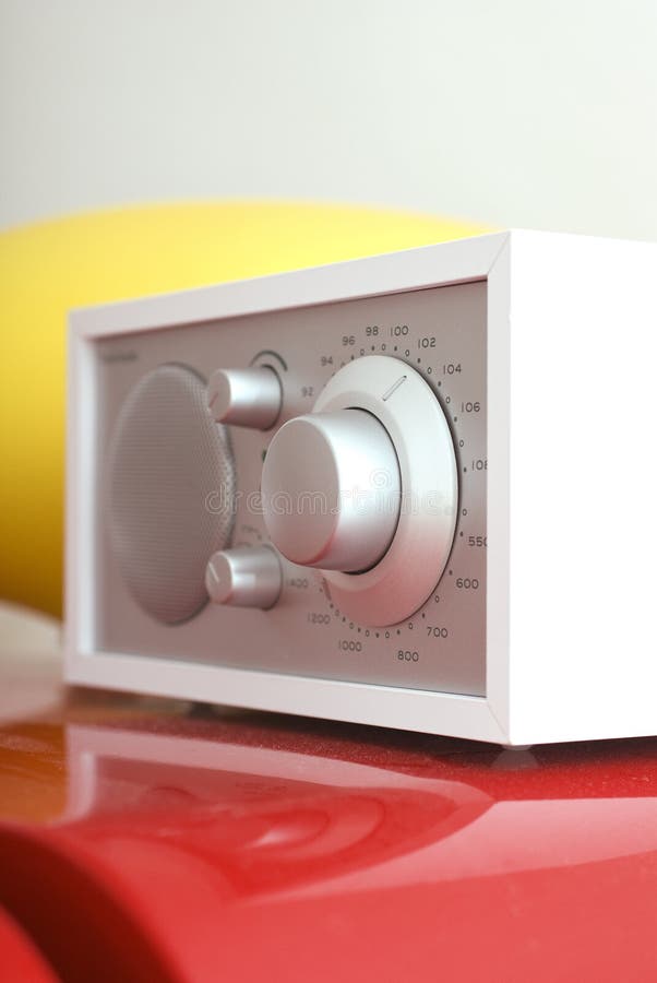 Modern Radio Set with Retro Design Stock Image - Image of silver ...