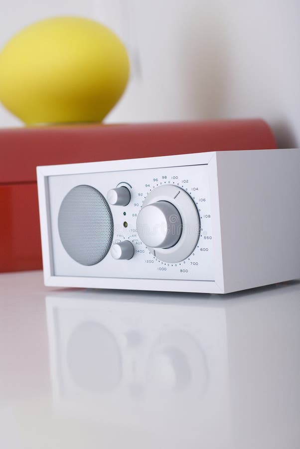 Modern Radio Set with Retro Design Stock Image - Image of knobs, metal ...