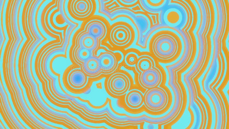 Modern Radio Waves Pattern of Concentric Circles. 3d Rendering Loop ...