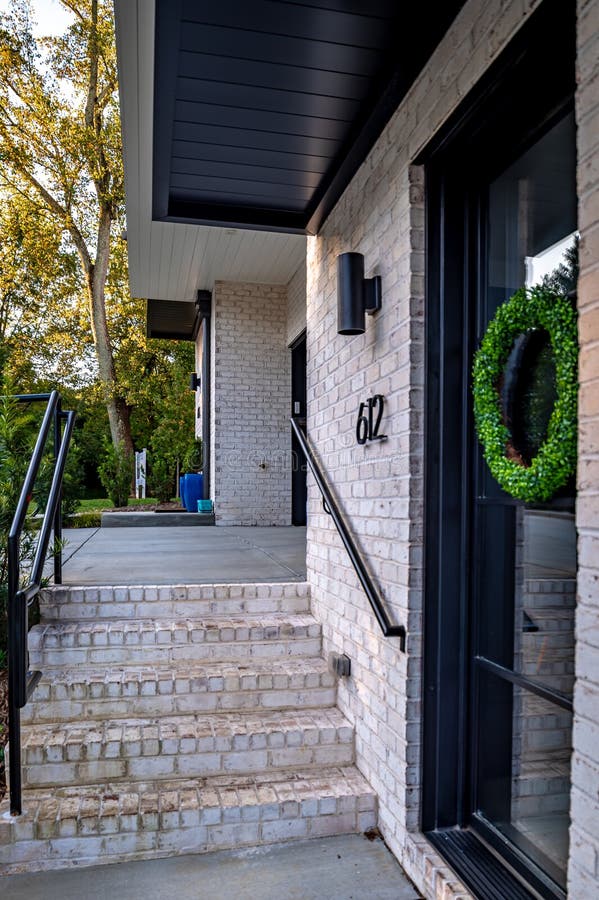 Modern Railing Ans Stair at New Finished Building Stock Photo - Image ...