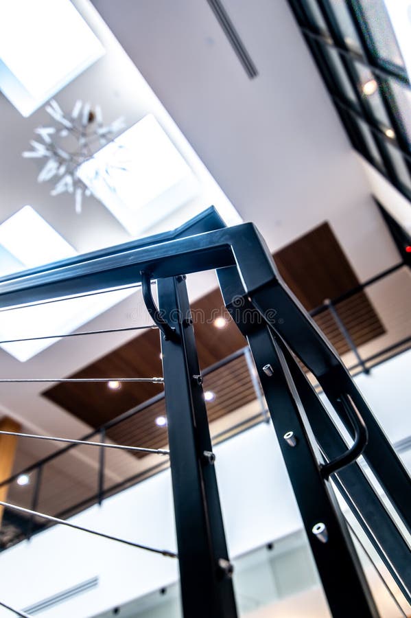 Modern Railing Ans Stair at New Finished Building Stock Photo - Image ...