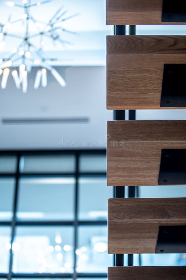 Modern Railing Ans Stair at New Finished Building Stock Image - Image ...