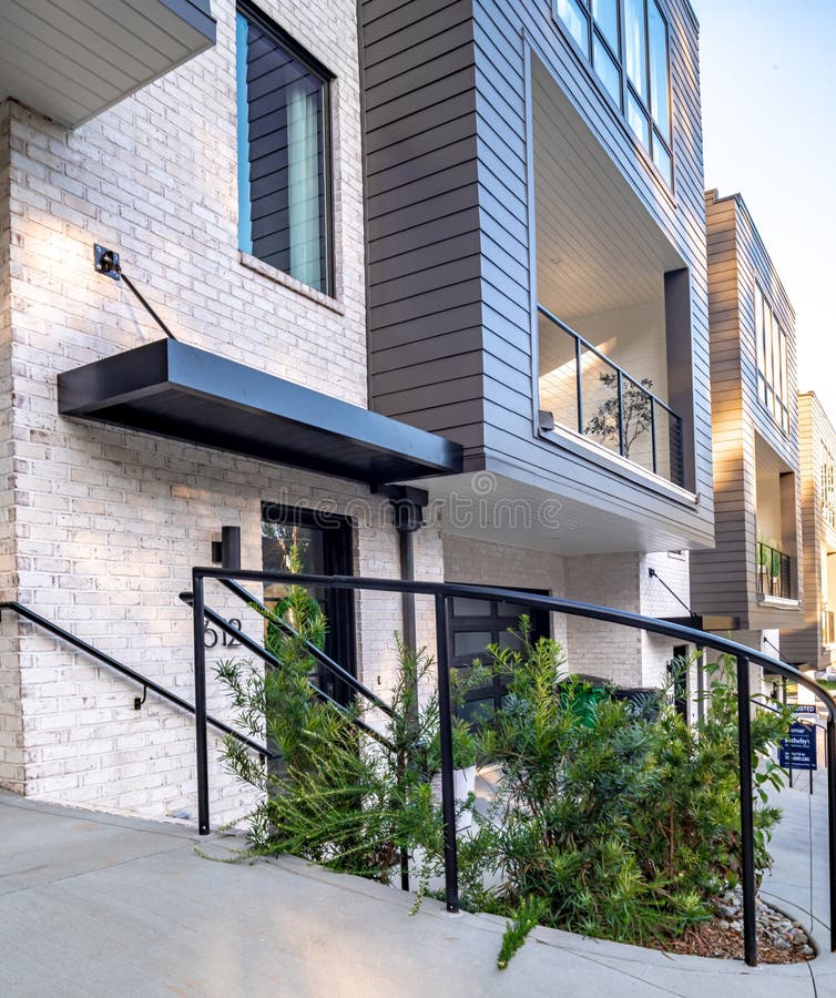 Modern Railing Ans Stair at New Finished Building Editorial Stock Image ...