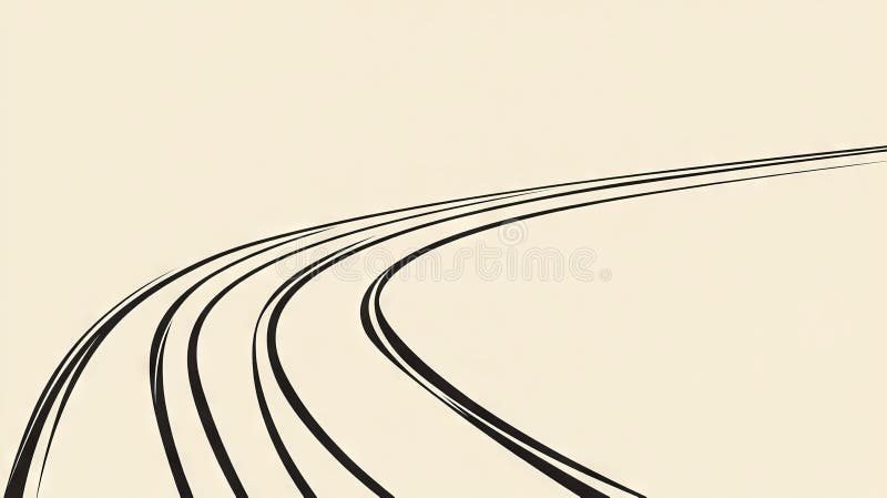 Modern Railroad Track with Round Circular Curve. this is an Icon of ...