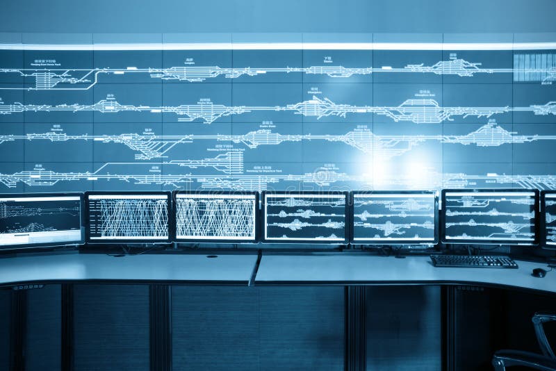 Modern Railway Control Room Stock Image - Image of dispatch, room: 19170661