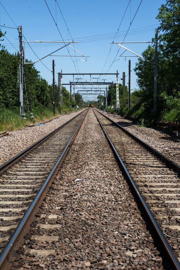 Modern Railway Track stock photo. Image of freight, junction - 63866244