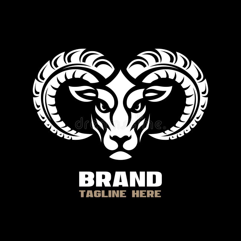 Modern Ram Head Mascot Logo. Stock Vector - Illustration of emblem ...