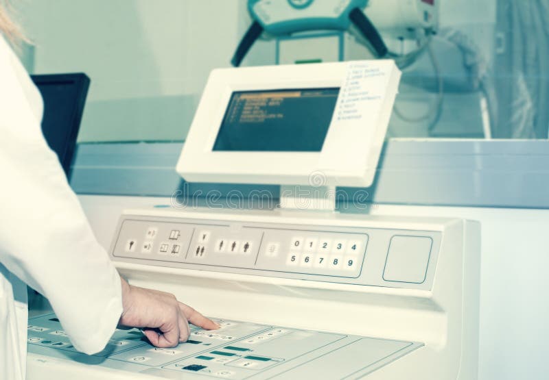 Modern X-ray Machine and Computerized Tomography Scanning in Hospital ...