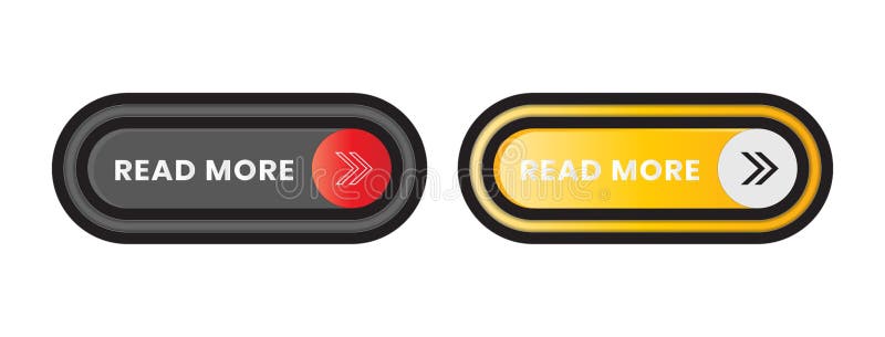 Modern Read More Button Icon Stock Vector - Illustration of action ...