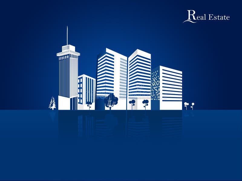 Modern Real Estate Buildings Design Concept Stock Vector - Illustration ...