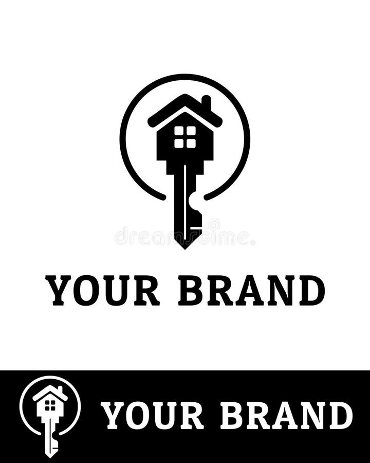 A Modern Real Estate Logo Design Featuring a House Integrated with a ...