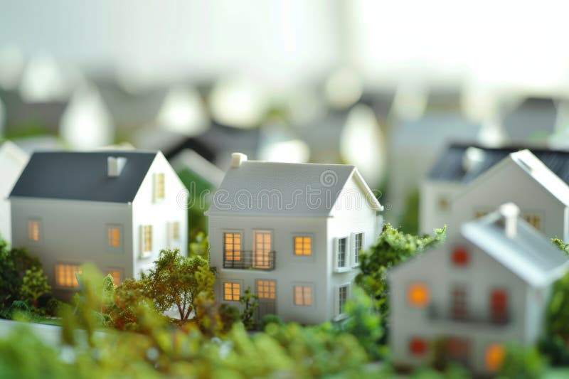 Modern Real Estate Office. High Detailed Plain Background Stock ...