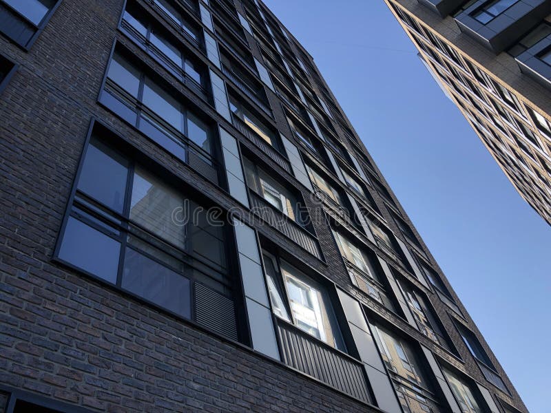 Modern Real Estate, Residential Apartment Building with Panoramic ...