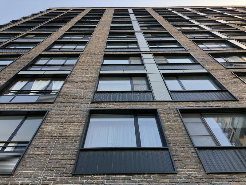 Modern Real Estate, Residential Apartment Building with Panoramic ...