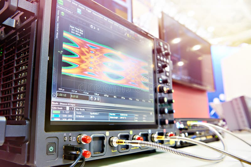 Modern Real-time Oscilloscope Stock Photo - Image of technologies, wave ...