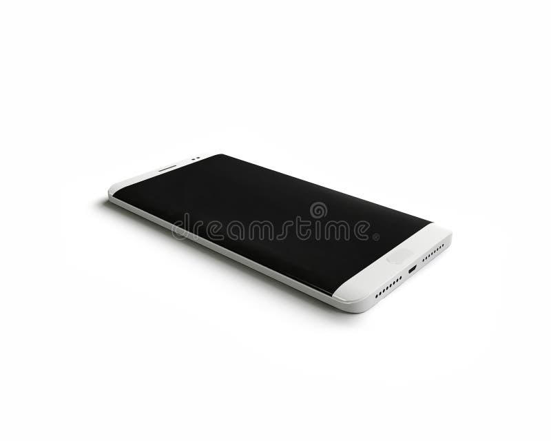 Modern Realistic Black Smartphone, Isolated. Smartphone with Edge Side ...
