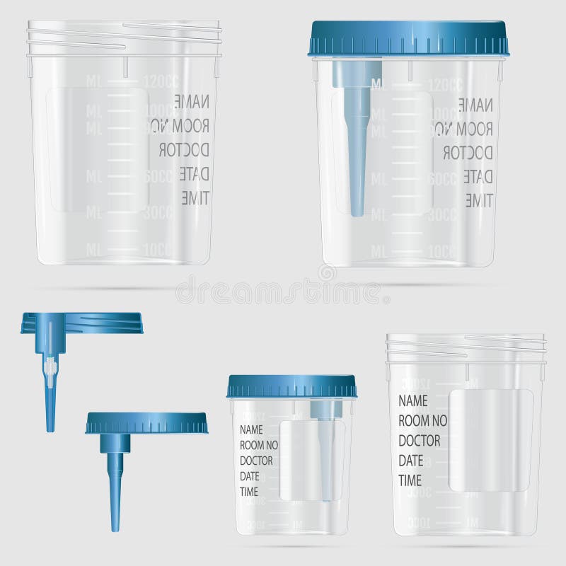 Modern Realistic 3d Vacuum Container with Lid and Needle for Blood ...
