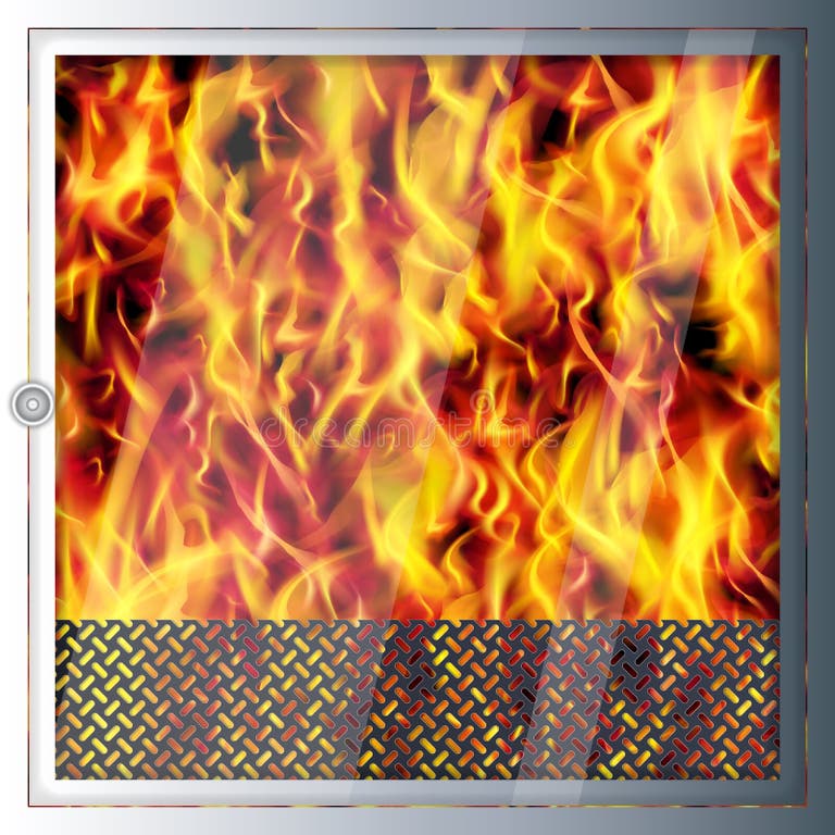 Modern Realistic High-tech Fireplace. Modern Technologies and Ma Stock ...