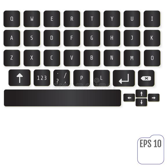 Modern Realistic Keyboard for Smartphone or Tablet PC with Alpha Stock ...