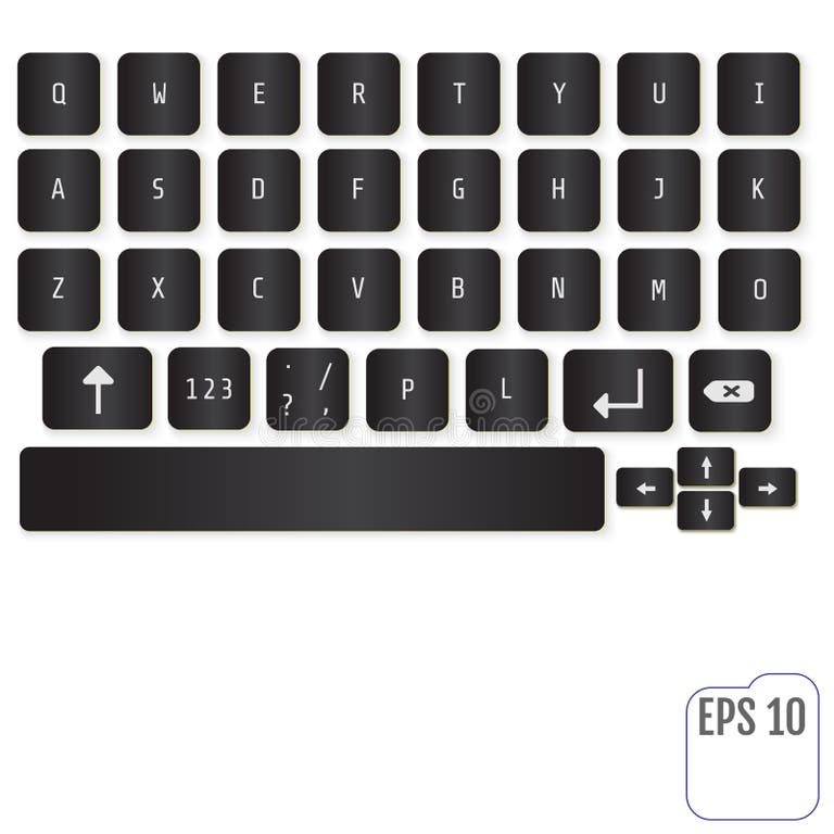 Modern Realistic Keyboard for Smartphone or Tablet PC with Alpha Stock ...