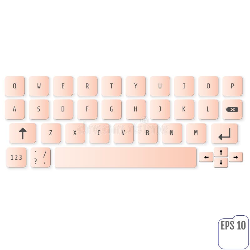 Modern Realistic Keyboard for Smartphone or Tablet PC with Alpha Stock ...