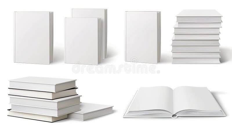 Modern Realistic Mock-up of 3d Lying Closed Catalog, Pile of Textbooks ...