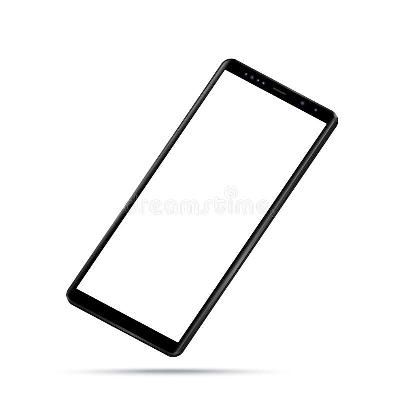 Modern Realistic Perspective Black Smartphone. Smartphone with Edge ...