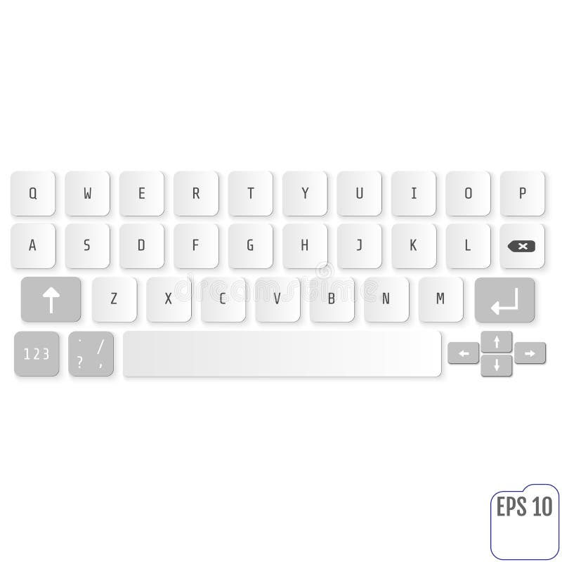 Modern Realistic Phone Keyboard. Vector Illustration Stock Vector ...