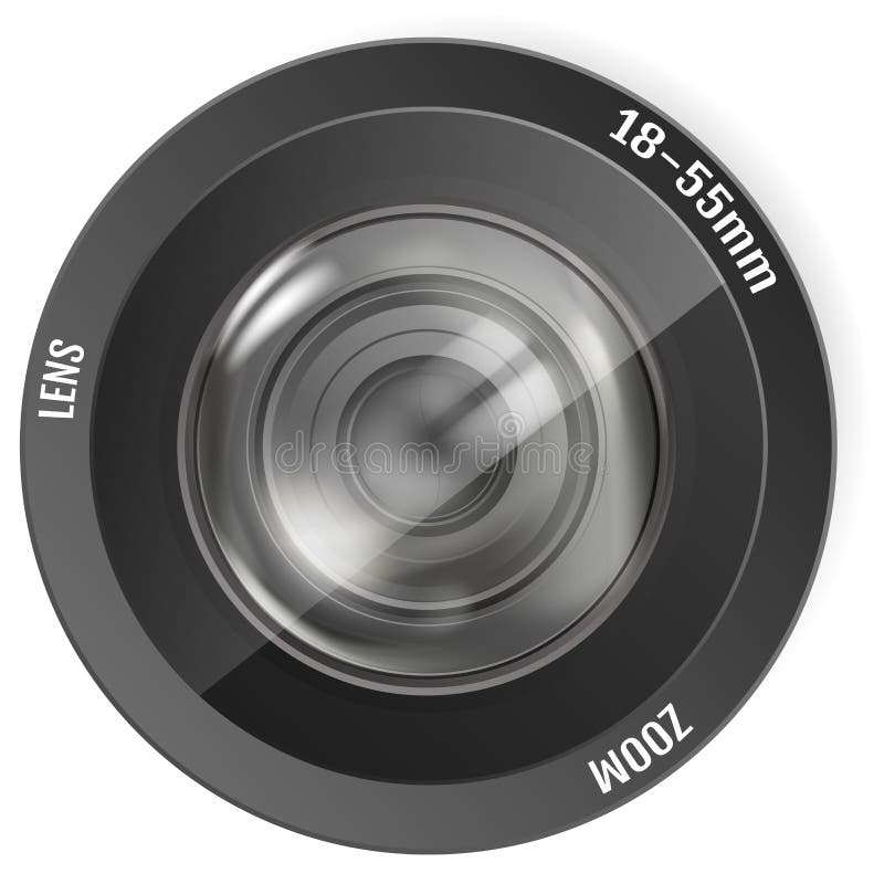 Modern Realistic Photo Lens. Photo Camera Lens Stock Vector ...