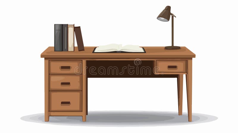 Modern Realistic Reading Desk Vector Illustration for Graphic Design ...