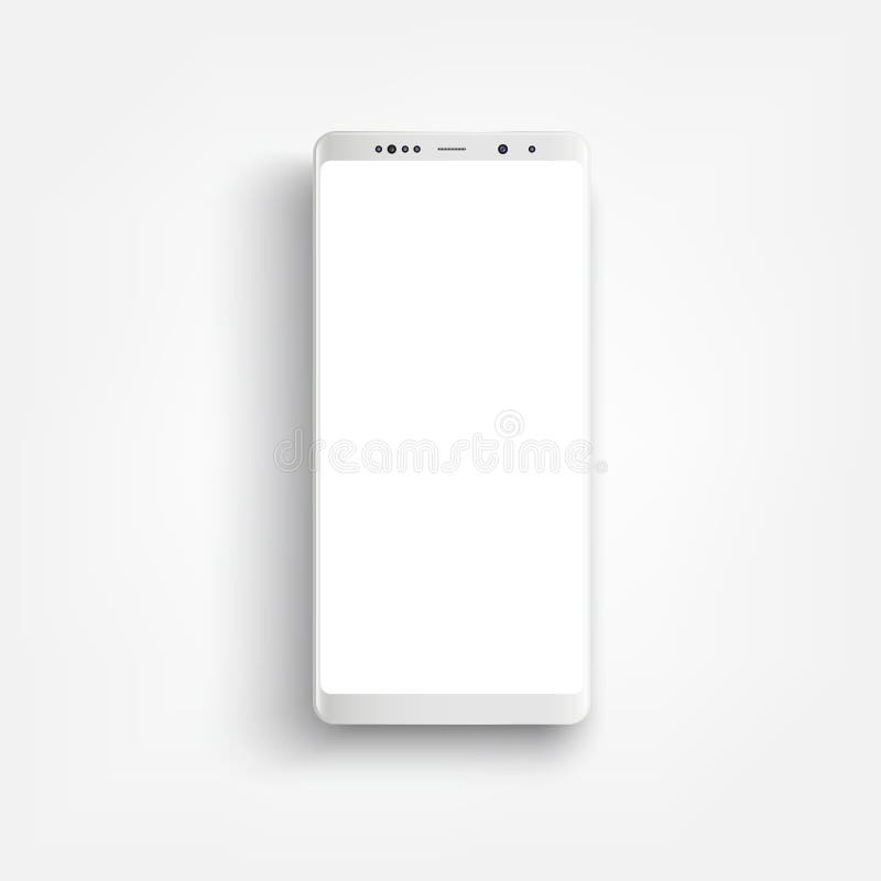 Modern Realistic White Smartphone. Smartphone with Edge Side Style, 3d ...