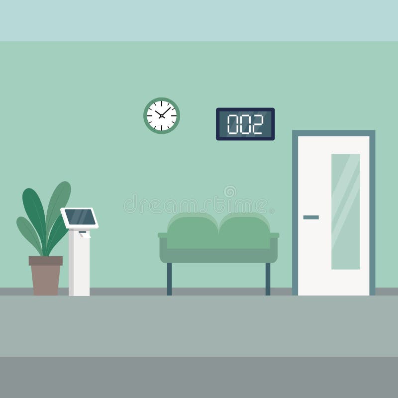 Modern Reception with Smart Queue Management System Machine with Ticket ...