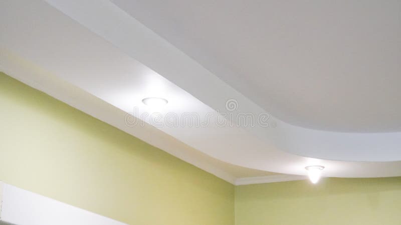 Modern Recessed Ceiling Lighting Setup in Stylish Kitchen Interior ...