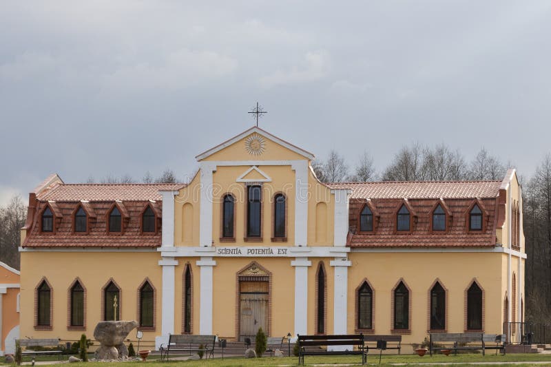 Modern Reconstruction of a Stone Country Home Stock Photo - Image of ...