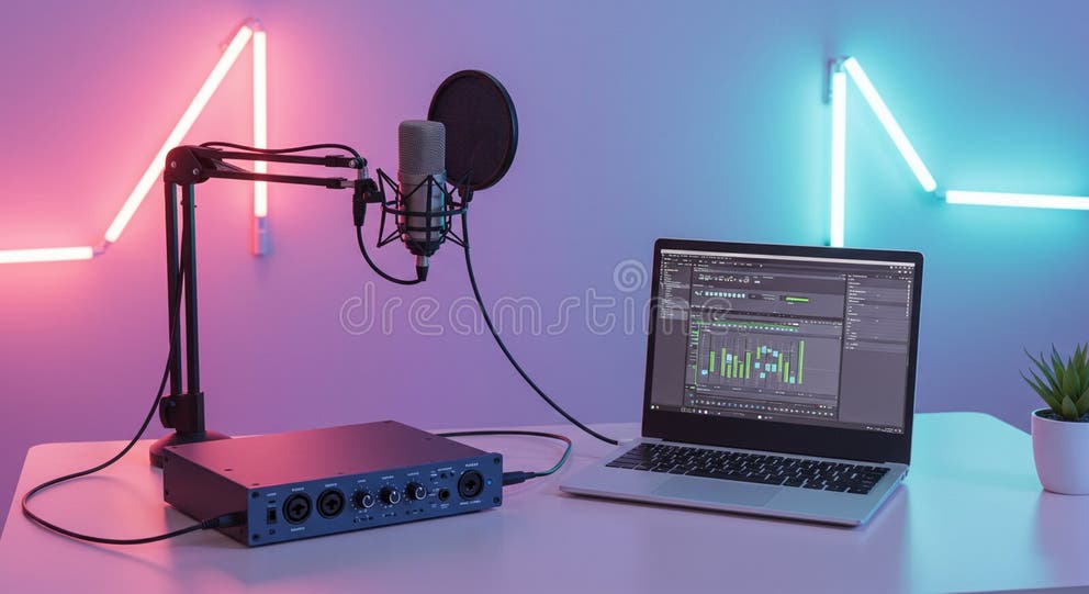 Modern Recording Microphone Stock Illustrations – 10,256 Modern ...