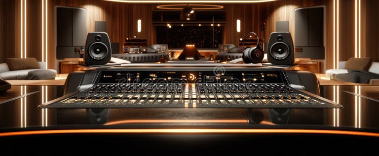 Modern Recording Studio with Audio Equipment in a Luxurious Interior ...