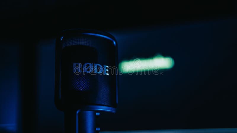 Modern Recording Studio Showcases a Professional Microphone in the ...
