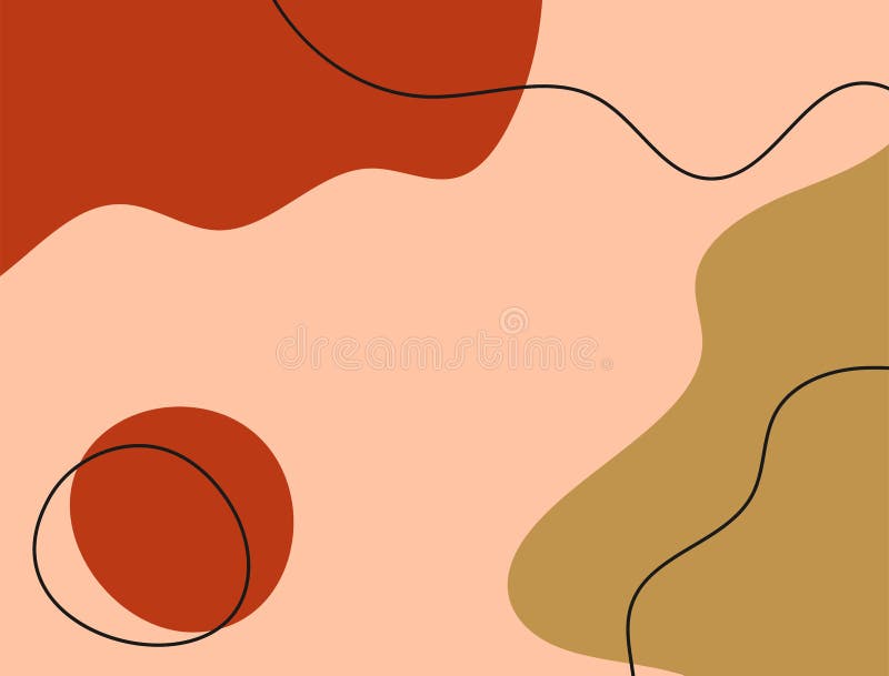 Modern Rectangular Background with Different Shapes. Drawn by Hand ...