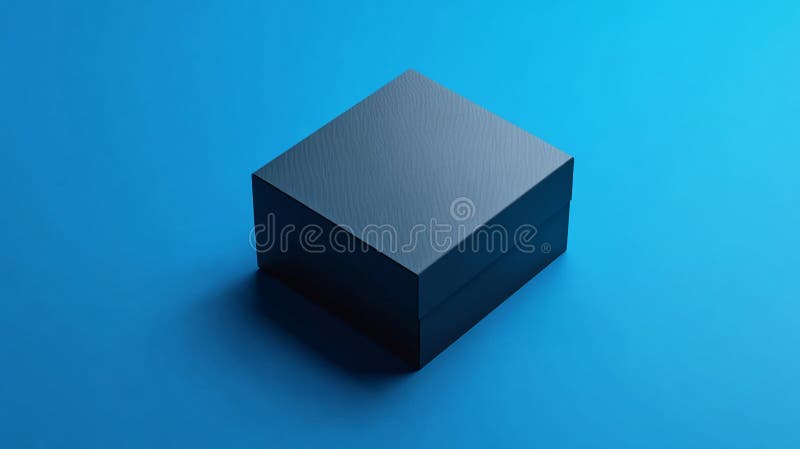 Modern Rectangular Black Box Mockup with Minimalist Design on Gradient ...