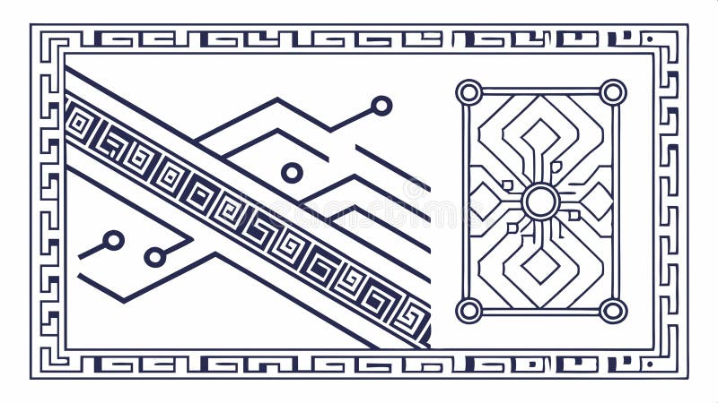 Circuit Pattern Rectangular Border, Technology Frame, Digital Design ...