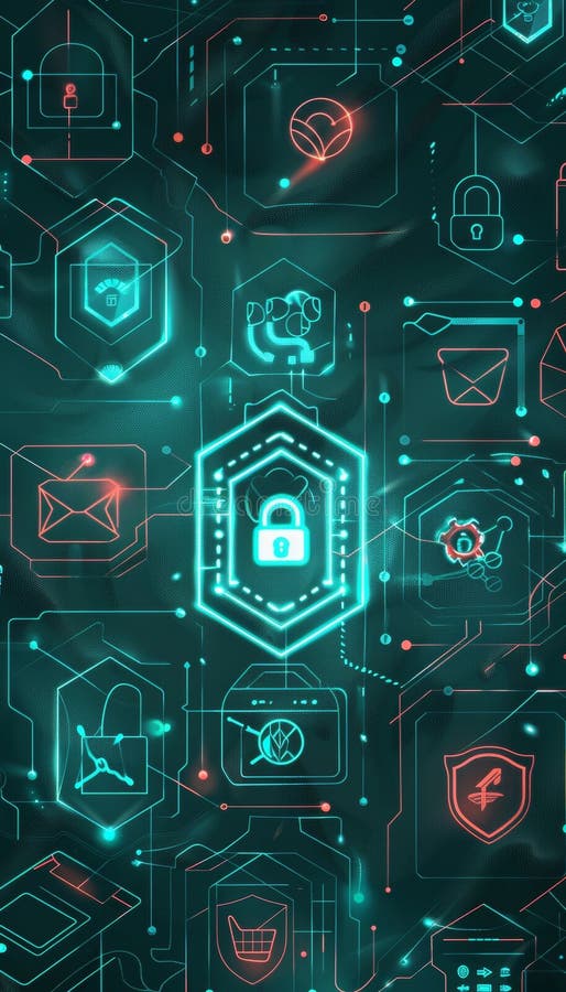 Modern Rectangular Cybersecurity Badge Featuring Elegant Design and ...