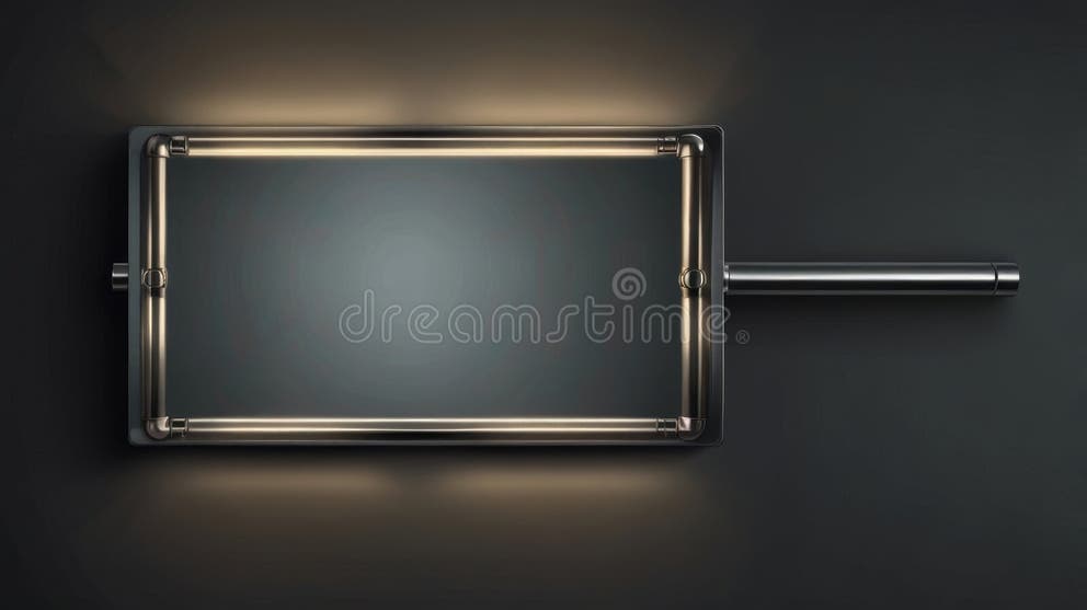 Modern Rectangular Frame Wall Light with Built-in LED Bulbs Creating a ...