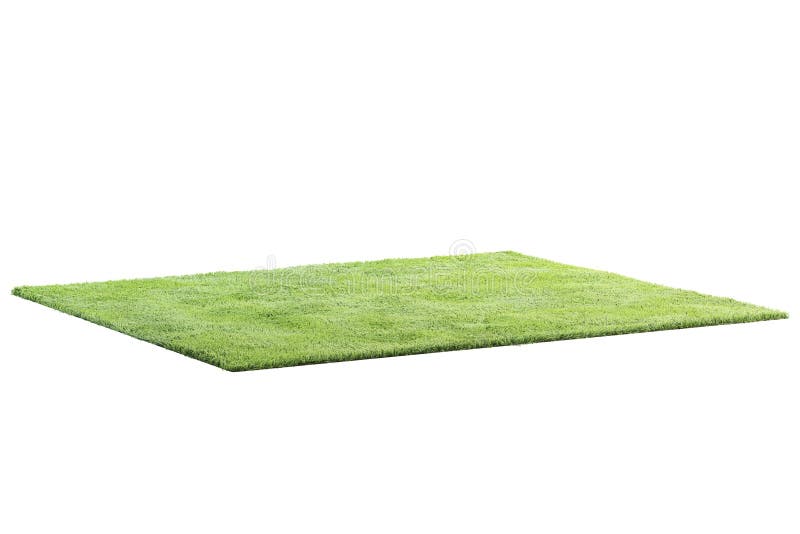 Modern Green Rug with High Pile. 3d Render Stock Illustration ...