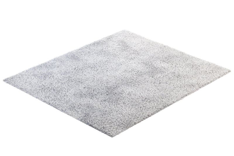 Modern Light Gray Rug with High Pile. 3d Render Stock Illustration ...